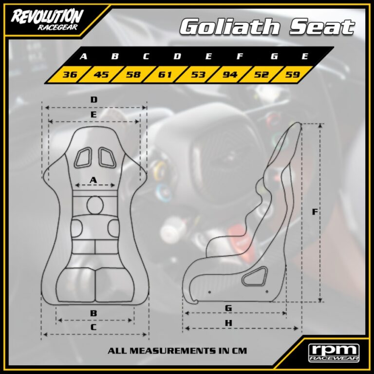 RPM GOLIATH SEAT BLACK - Revolution Racegear