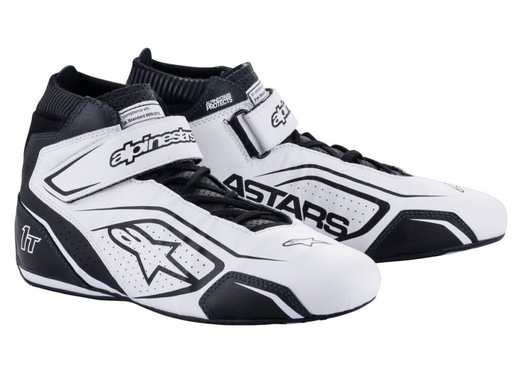 ALPINESTARS TECH-1 T V3 SHOES WHITE/BLACK - Revolution Racegear